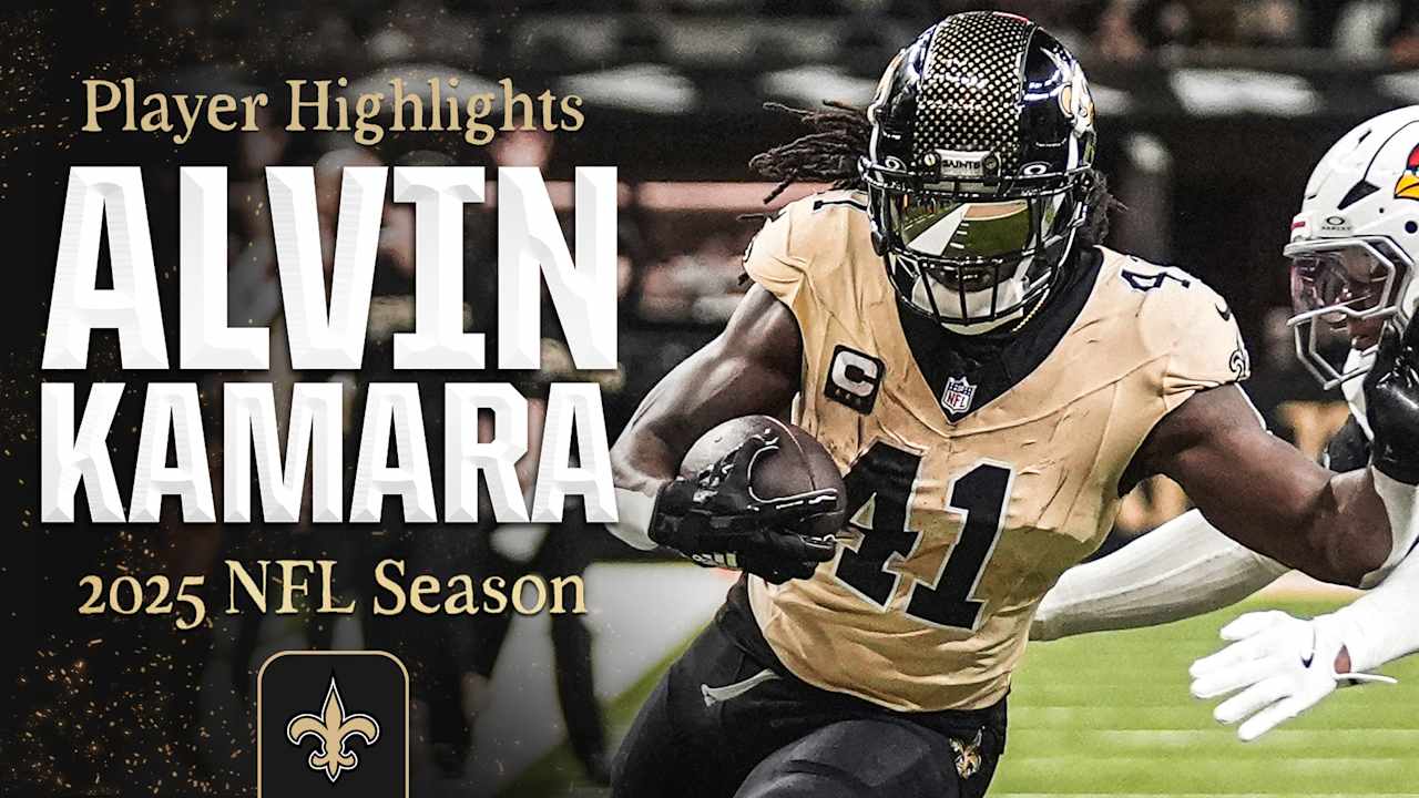 Watch Alvin Kamara's Highlights from the 2025 NFL Season