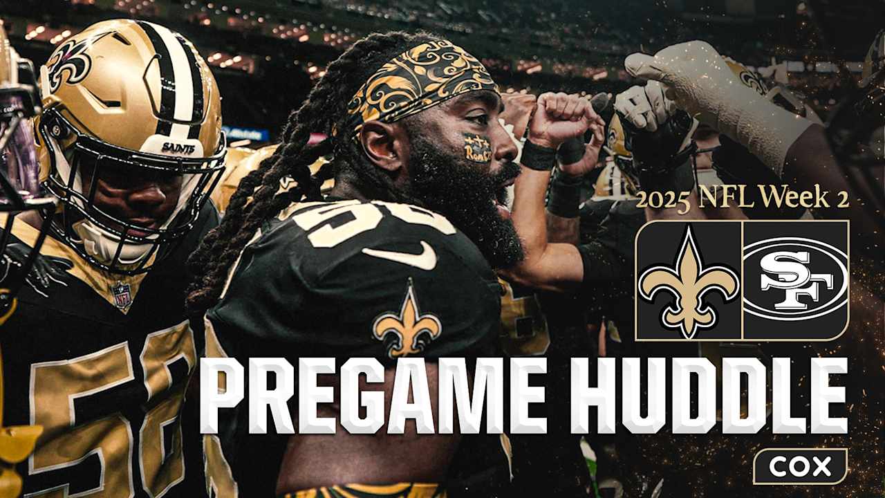Demario Davis leads Saints Pregame Huddle vs. 49ers