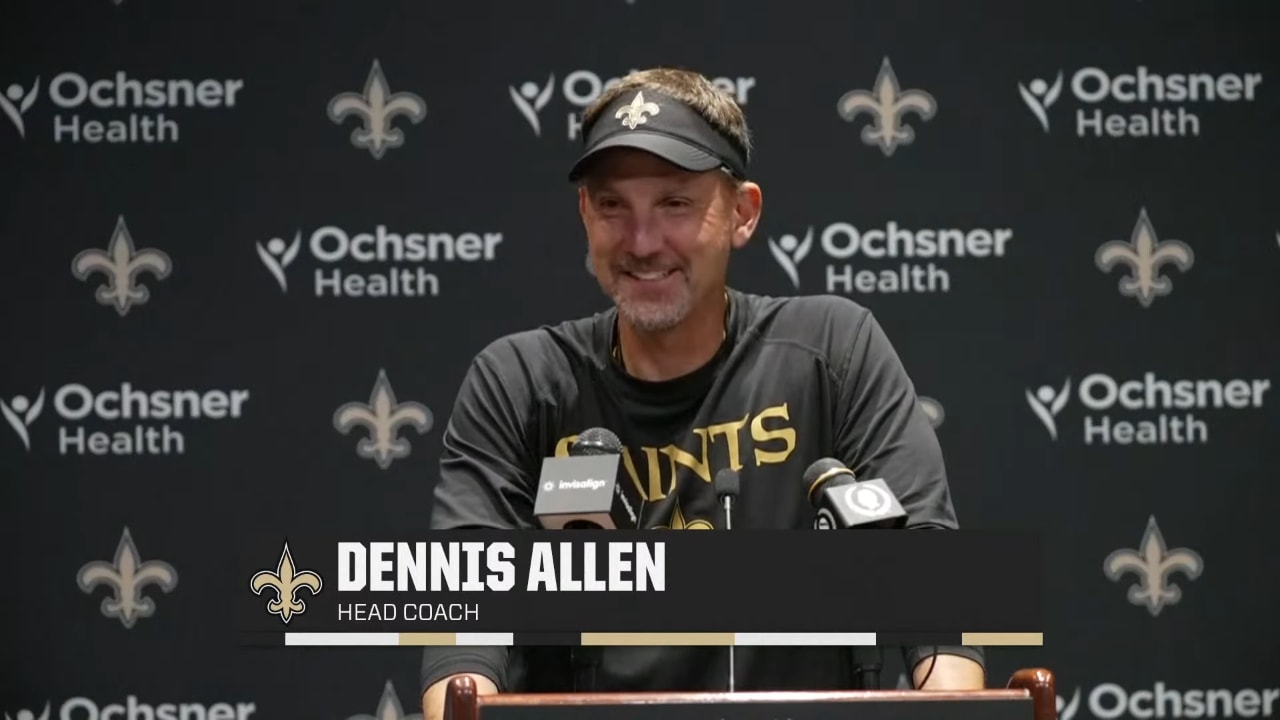Dennis Allen recaps open practice at Caesars Superdome at Saints ...