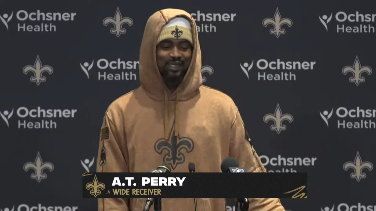 Saints WR A.T. Perry talks 2-TD game postgame vs. Falcons