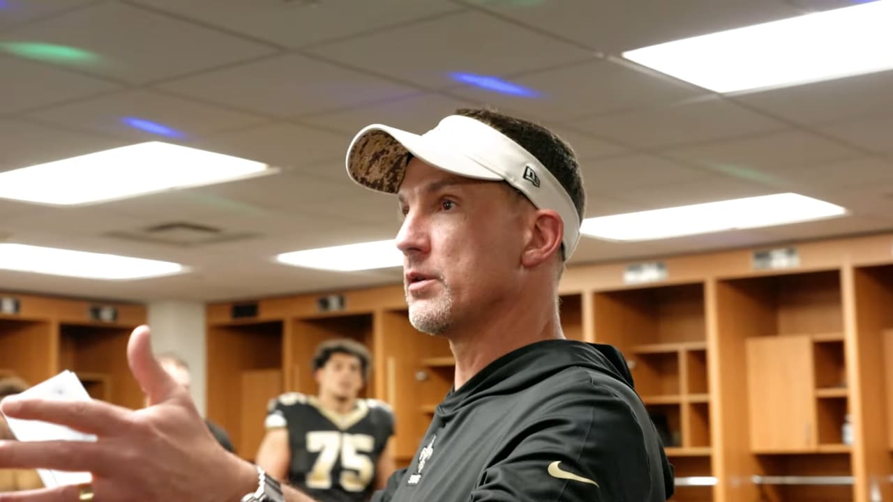 NFL Week 9: Dennis Allen & Michael Thomas' Locker Room Speech after win ...