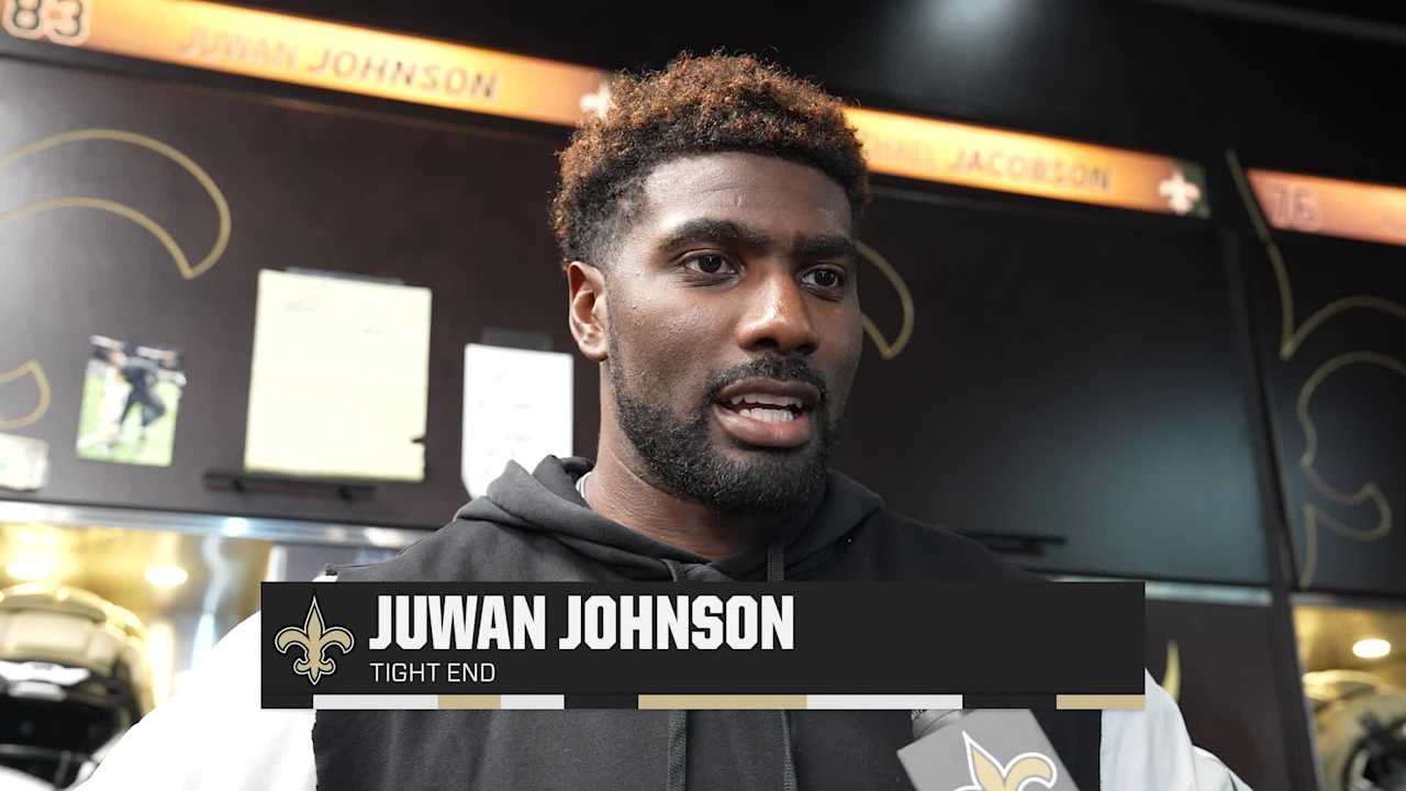 Juwan Johnson on production from TE room, young QBs | Commanders vs ...