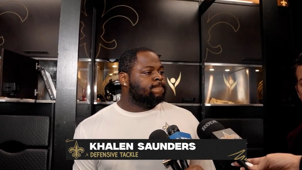 Khalen Saunders talks Tommy Devito, defensive performance vs. Panthers ...