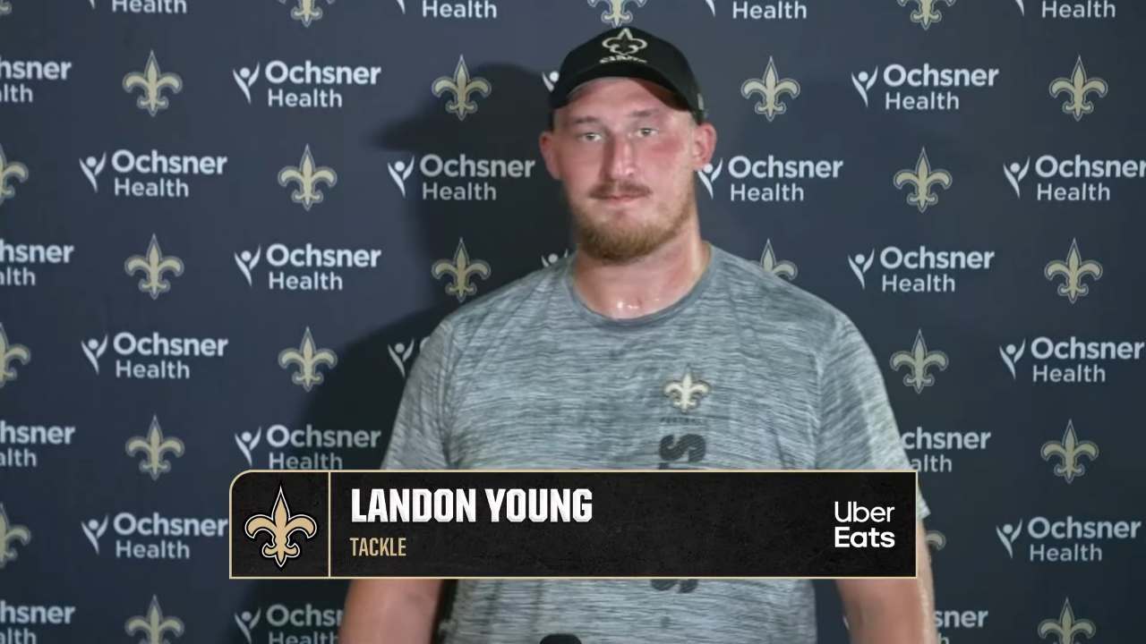 Saints Training Camp 2025: Landon Young on Kelvin Banks Jr., Taliese Fuaga