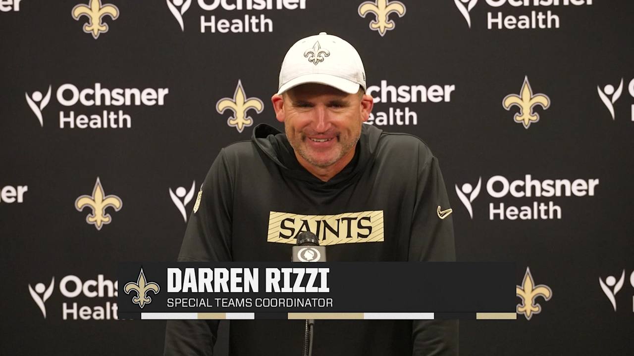 Darren Rizzi on Matthew Hayball, new kickoff return | Saints vs ...
