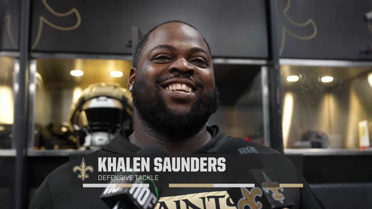 Khalen Saunders on his interception return, Buccaneers offense | Saints ...
