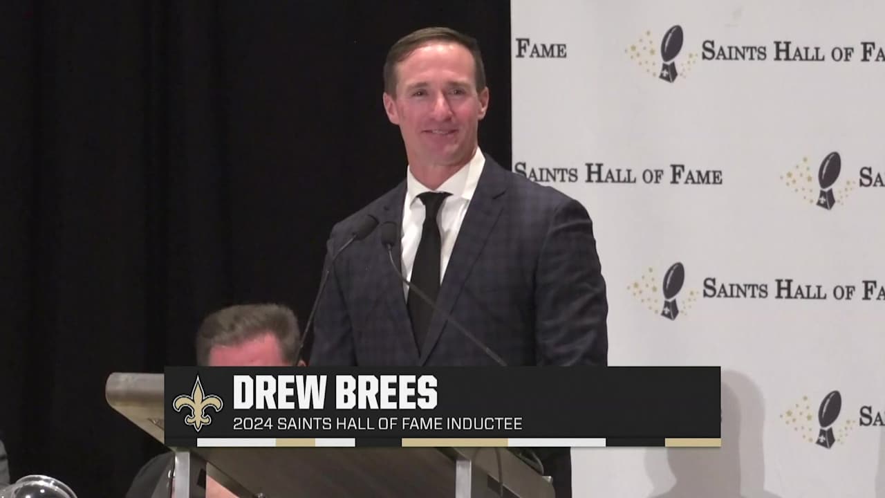 Drew Brees gives induction speech | Saints Hall of Fame Class of 2024