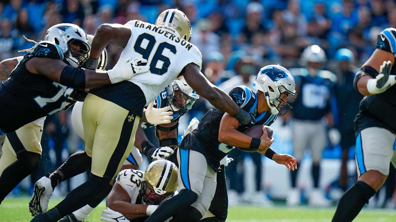 Carl Granderson, Nathan Shepherd combine for third-down sack vs. Bryce ...