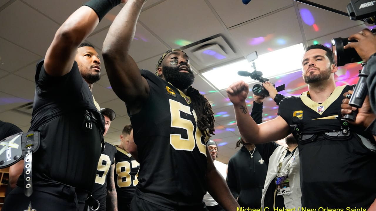 Photos: Postgame Locker Room | Saints vs. Falcons | 2023 NFL Week 18