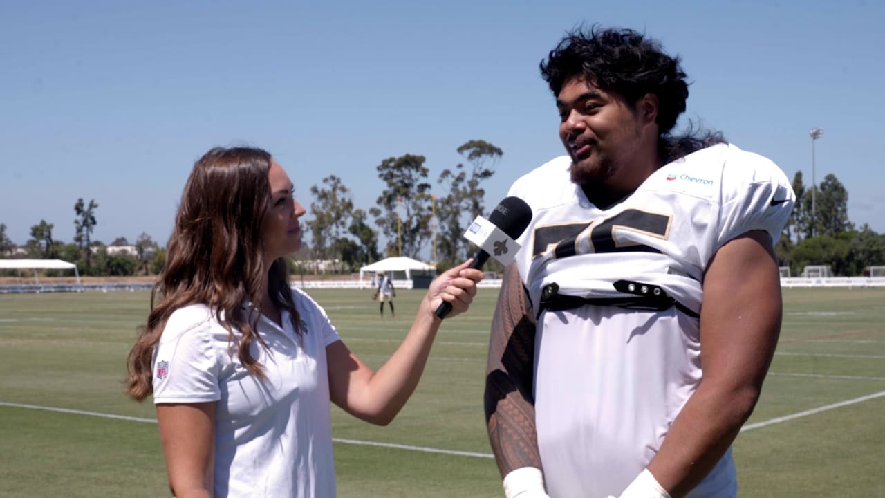 Exclusive Interview: Saints T Taliese Fuaga at Training Camp 2024