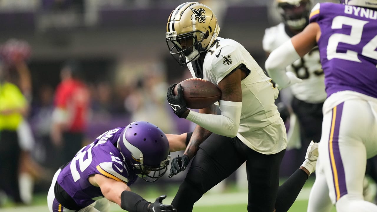 Week 9: A.T. Perry's first career NFL catch good for 23-yards
