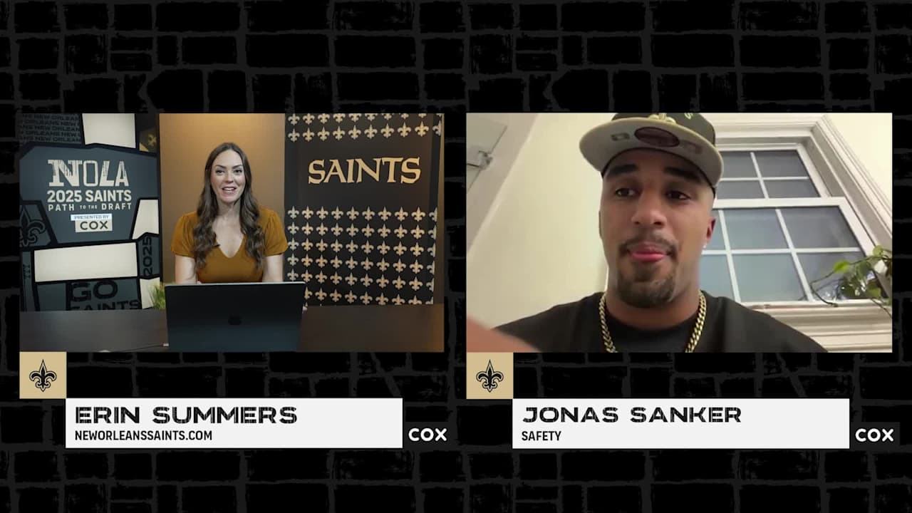 Jonas Sanker reacts to Saints drafting him 93rd
