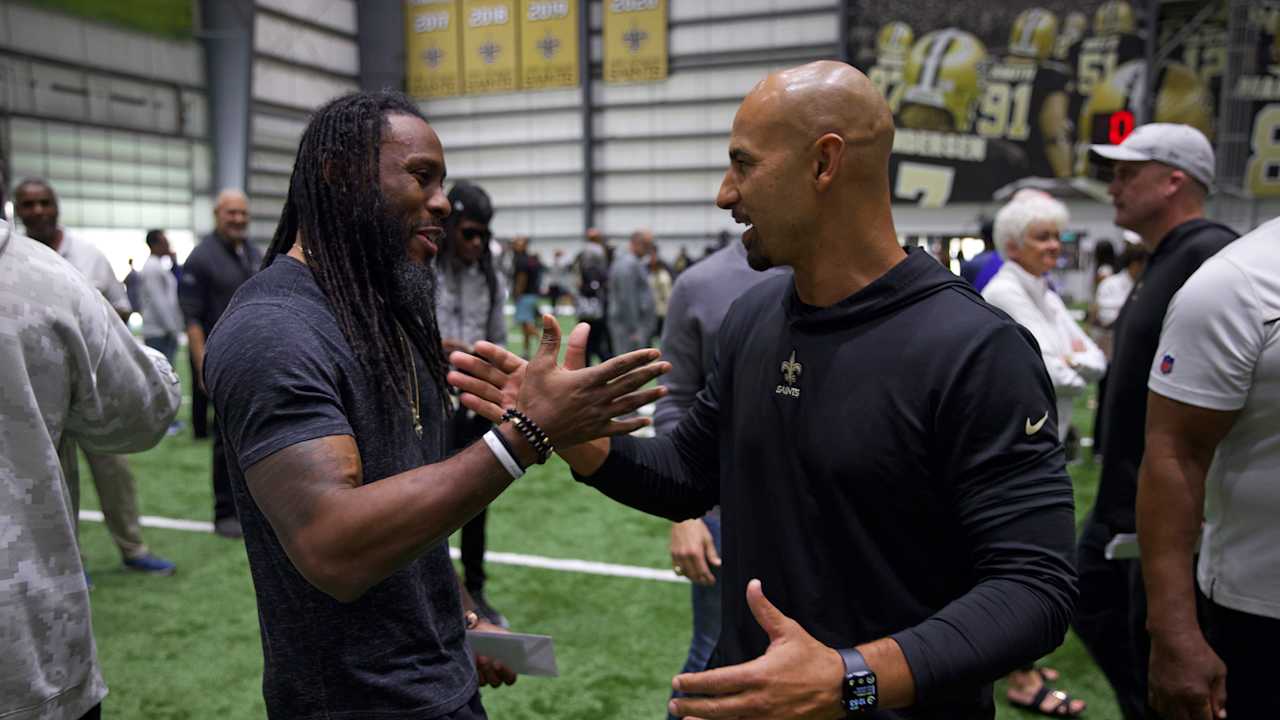 Photos: Saints legends tour the Superdome and join Saturday's walk-through
