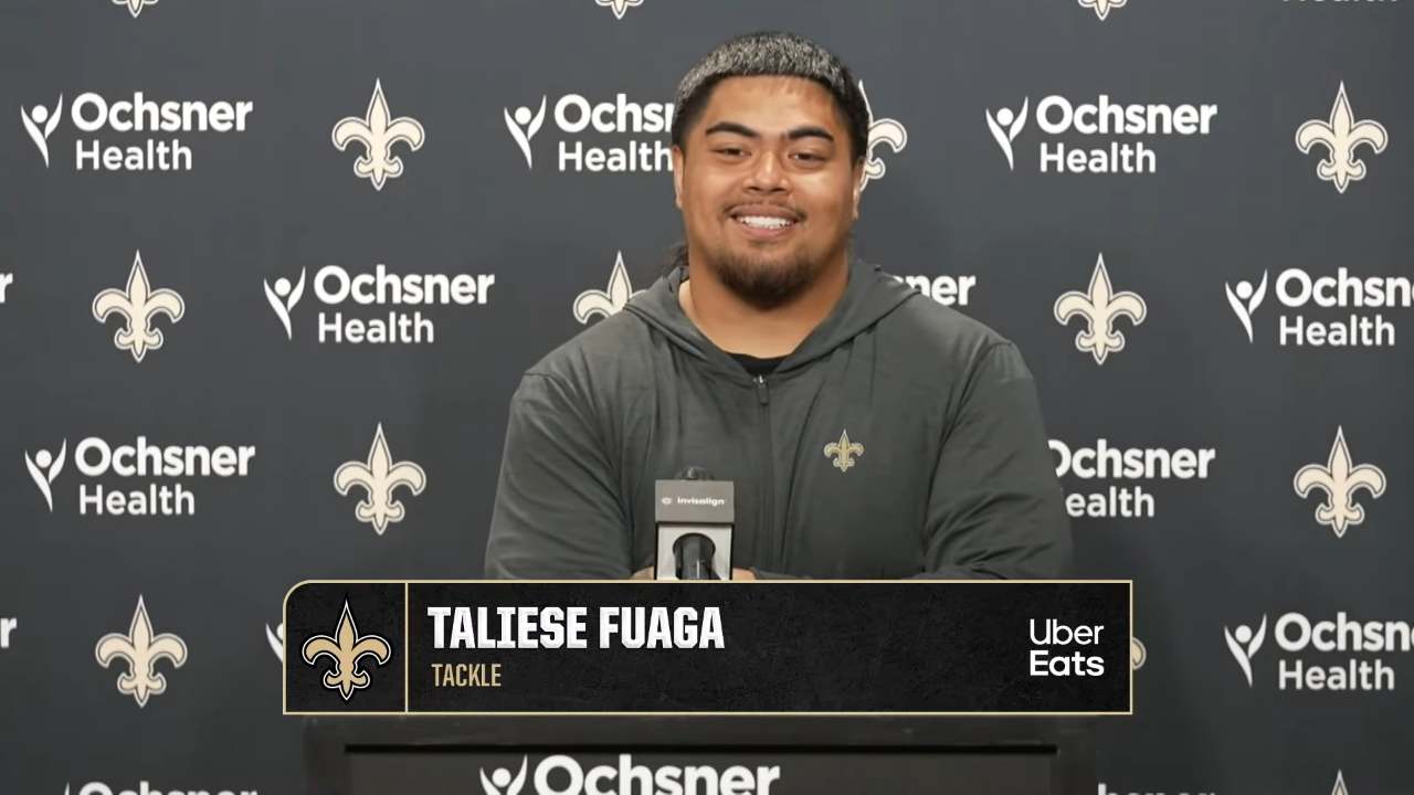 Saints Training Camp 2025: Taliese Fuaga on playing next to Cesar Ruiz ...