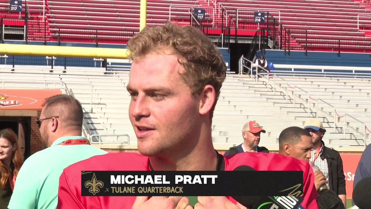 Tulane QB Michael Pratt talks 2024 Senior Bowl experience