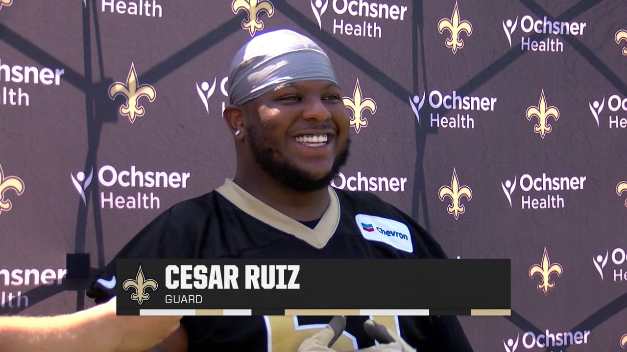 Cesar Ruiz on advice for new lineman, padded practices on Day 2 of ...