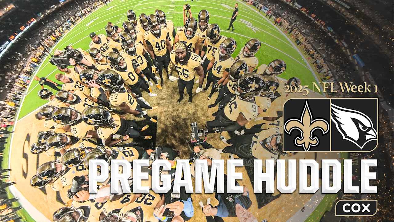 Saints LB Demario Davis leads Pregame Huddle vs. Cardinals