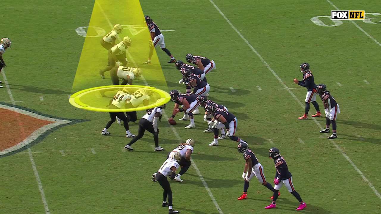 Chase Young, Bryan Bresee collapse pocket on Caleb Williams sack