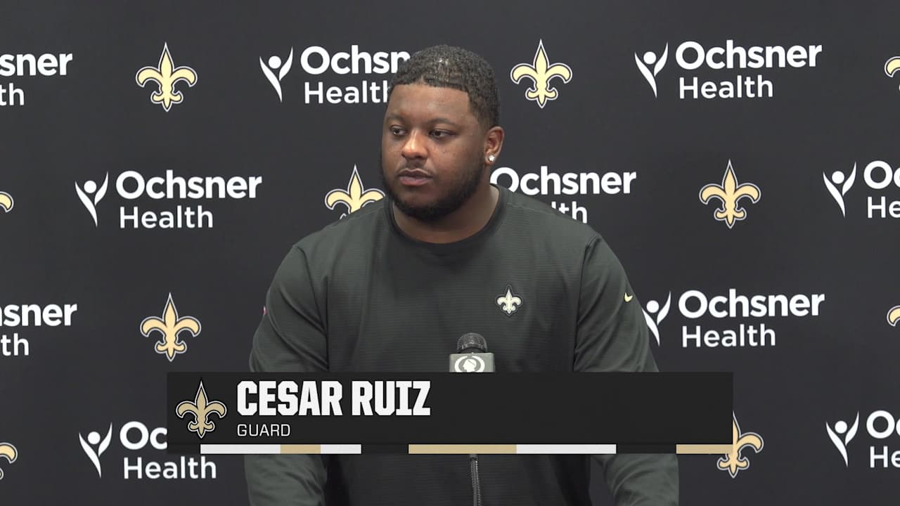 Cesar Ruiz on feeling after win, Alvin Kamara rushing record 11/11/2024