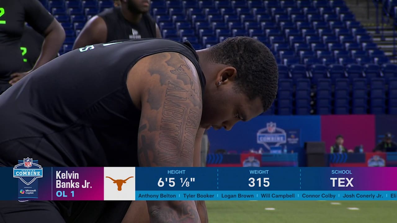Kelvin Banks Jr.'s 2025 NFL Scouting Combine workout