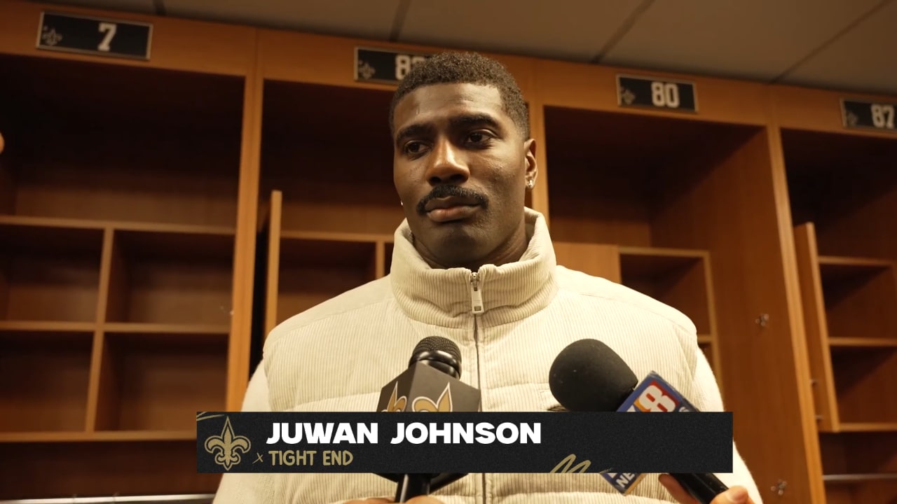Juwan Johnson on quick week after win | Saints-Giants Postgame ...
