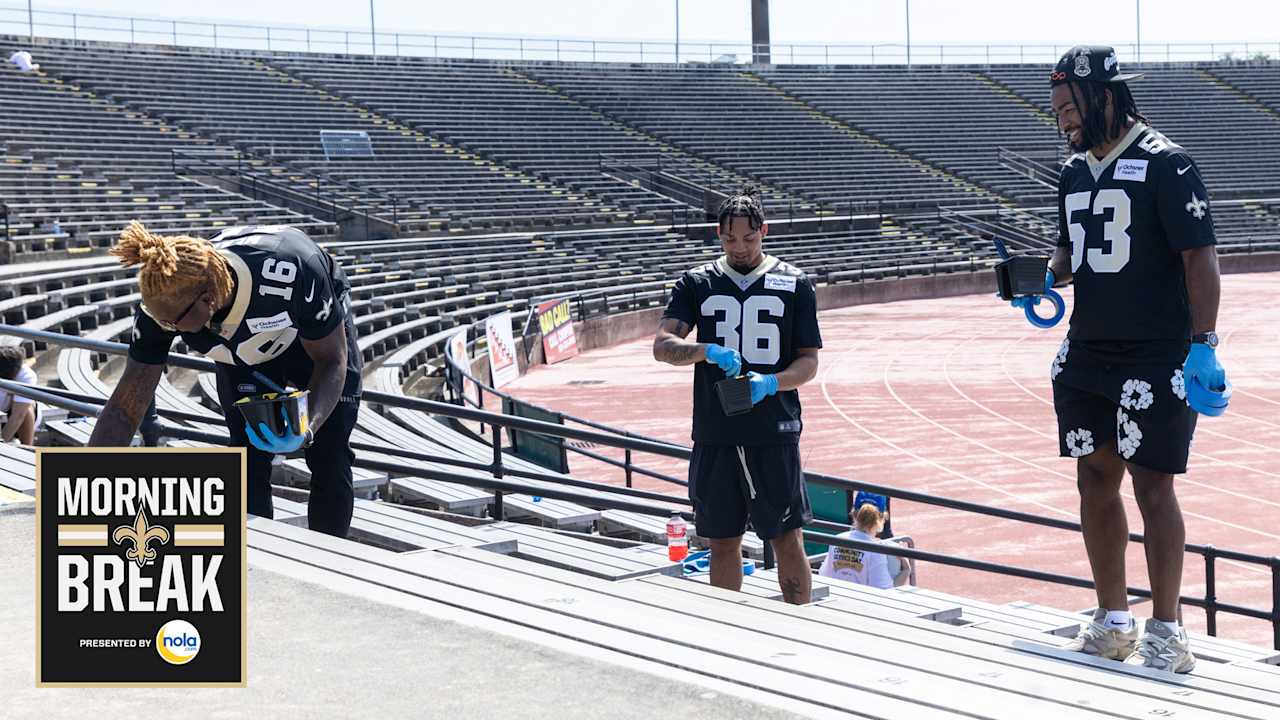 Morning Break: Saints players and staff help refurbish Tad Gormley Stadium