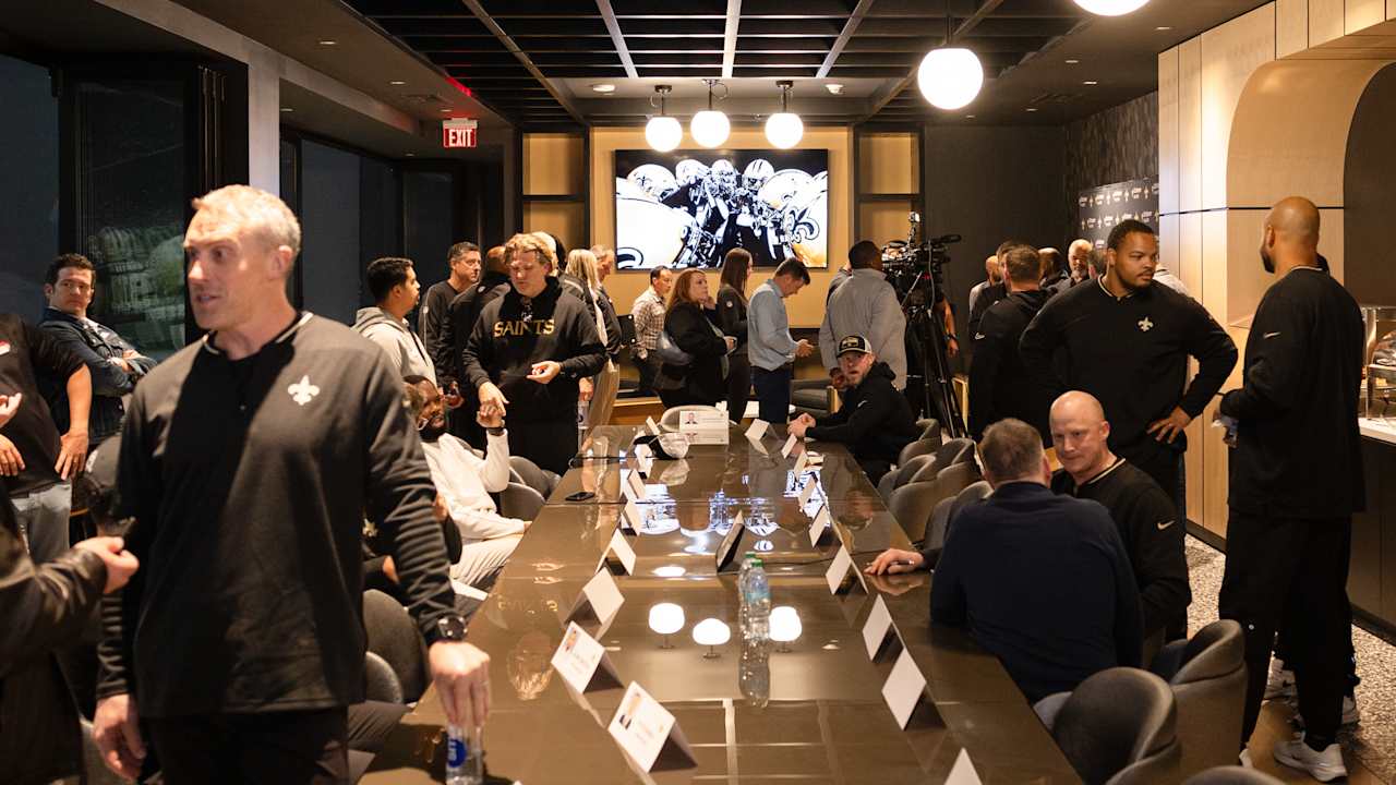 Photos: Saints host media availability for new 2025 coaching staff