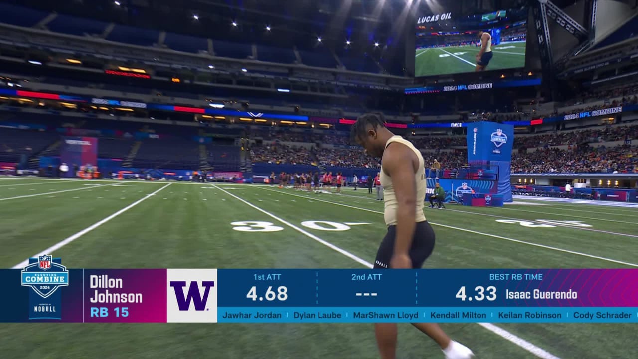 University Of Washington Running Back Dillon Johnson Runs Official 4.68 ...