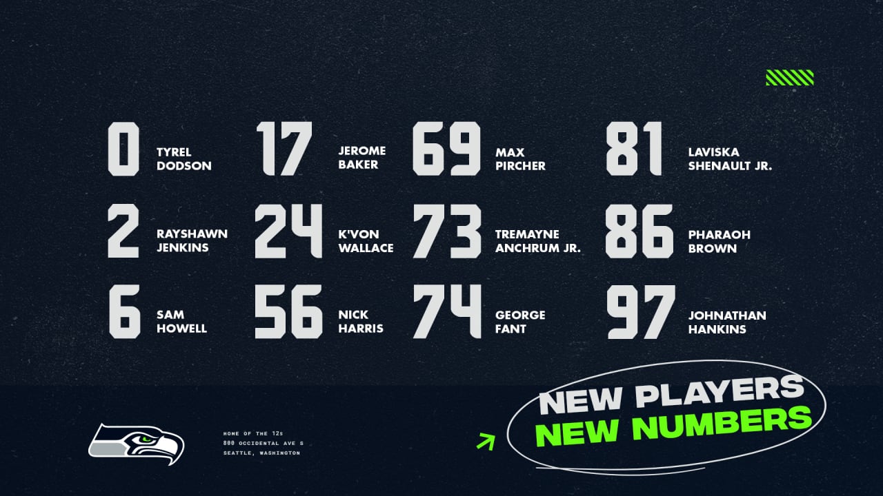 74 Was Eligible And George Fant Took It & Other Seahawks Jersey Number ...