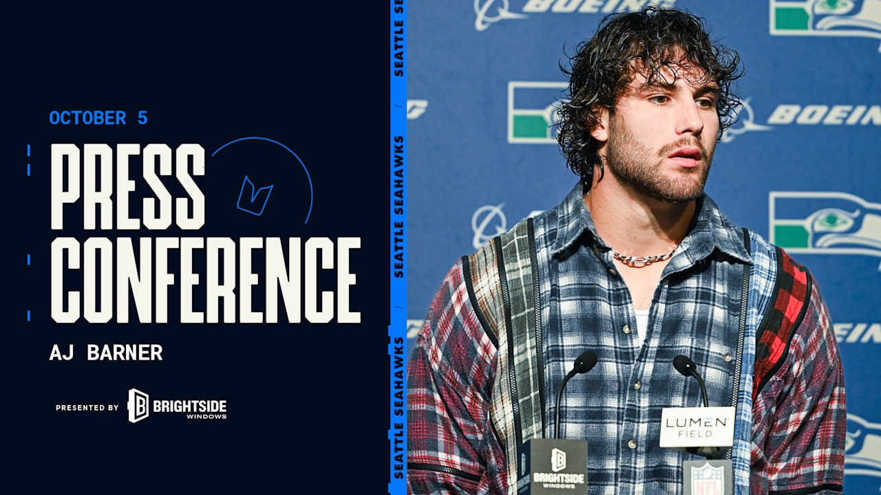 AJ Barner Postgame Press Conference - 2025 Week 5 vs. Buccaneers