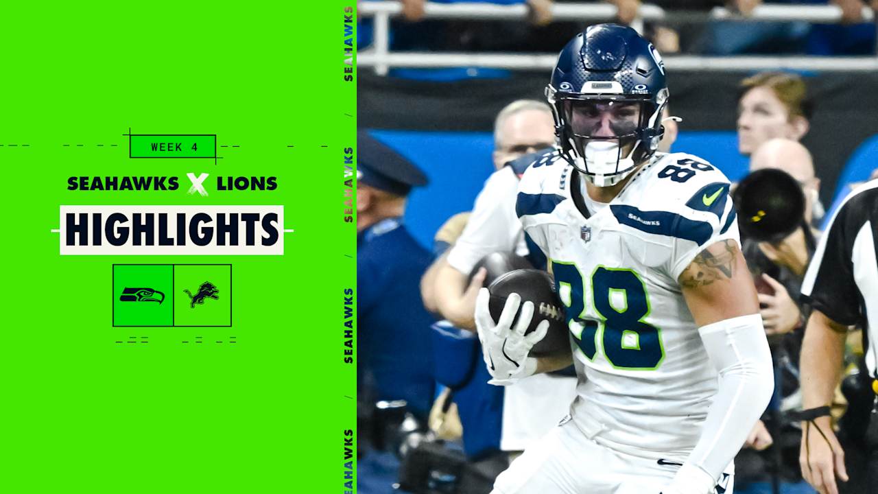 AJ Barner 18-Yard Gain Highlight - 2024 Week 4 Seahawks at Lions