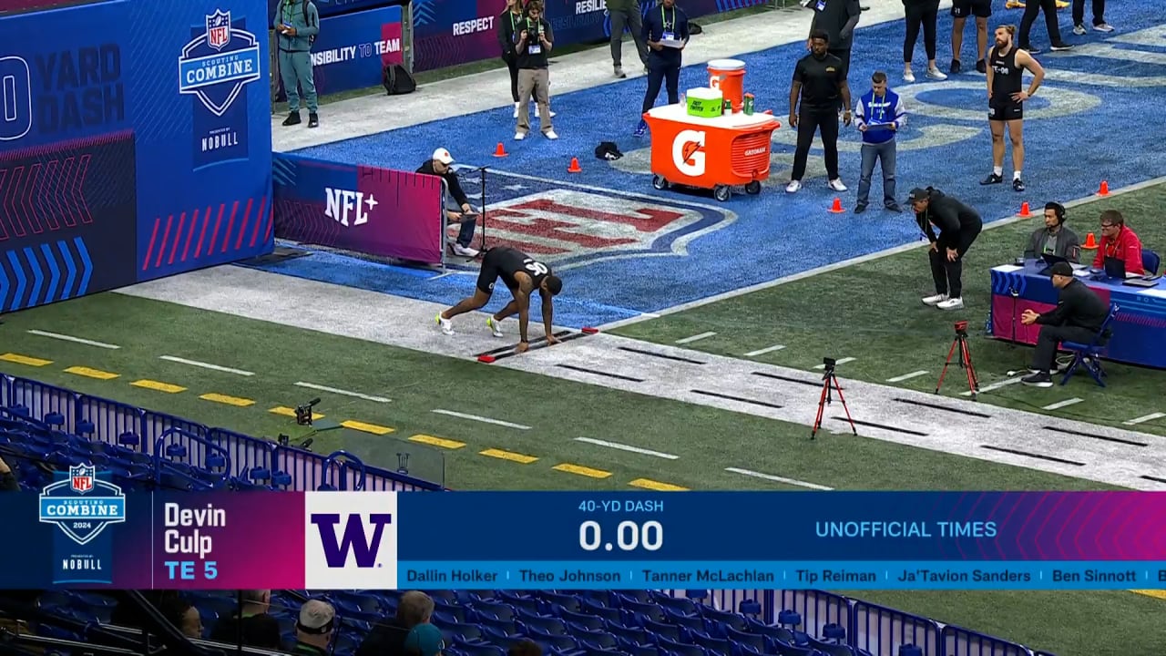 University Of Washington Tight End Devin Culp Runs Official 4.47-Second ...