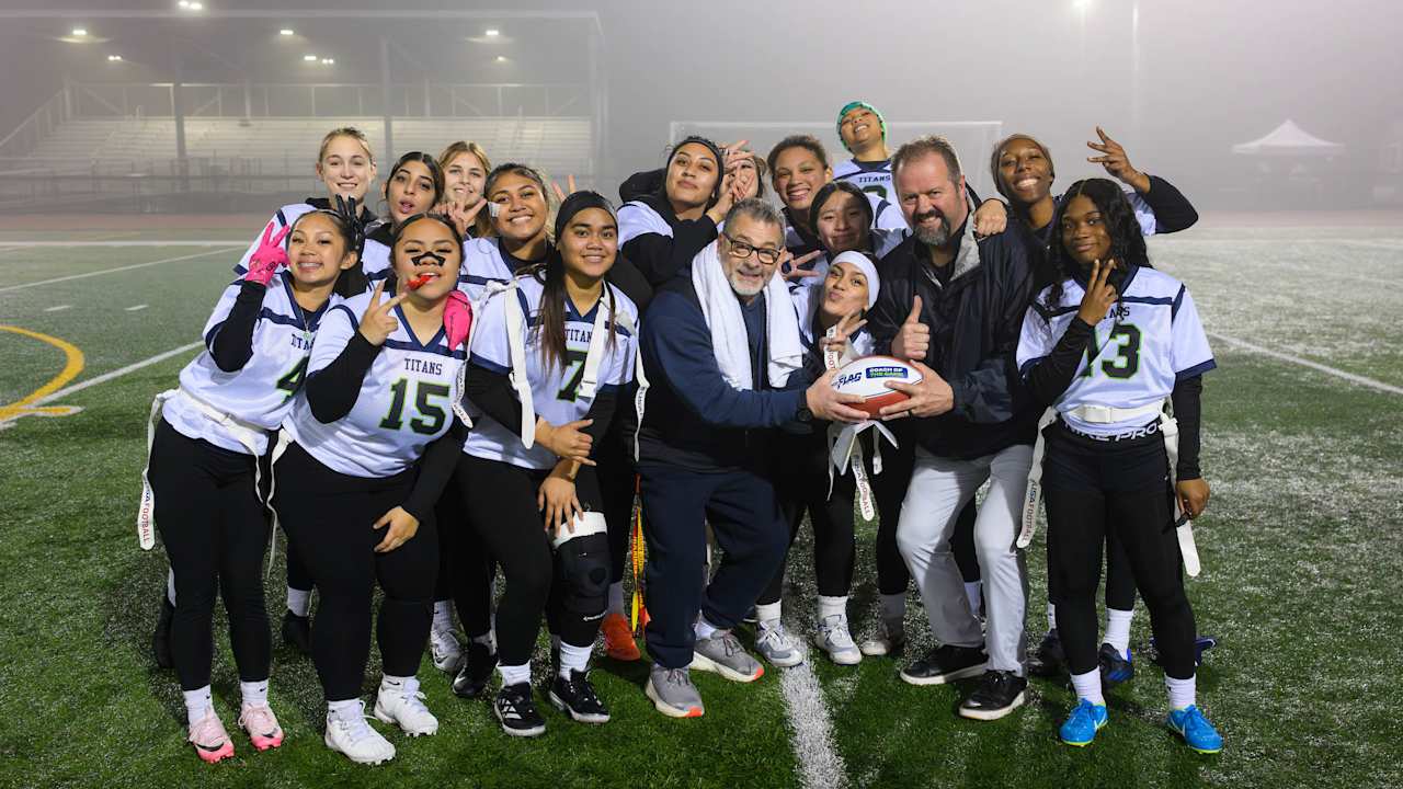 PHOTOS: Seahawks Visit Tahoma High School For Girls Flag Takeover Progam