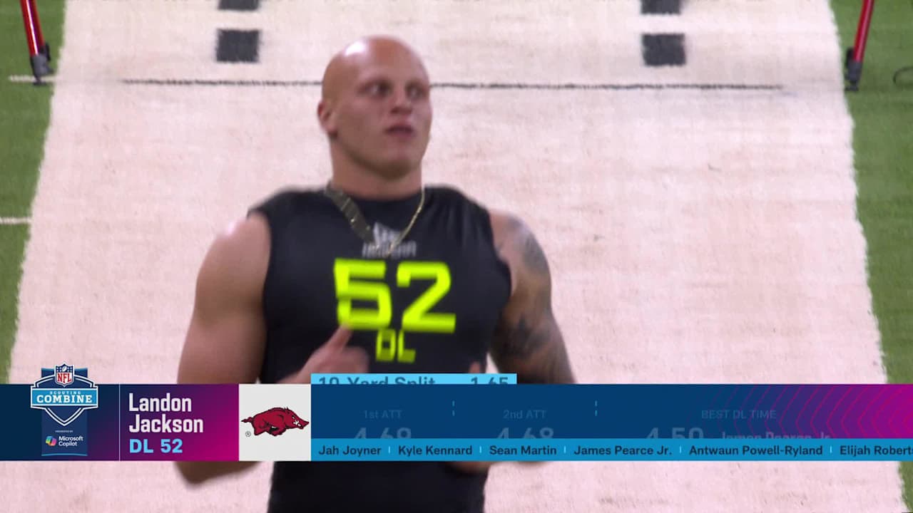 Arkansas Defensive End Landon Jackson 40-Yard Dash - 2025 NFL Combine