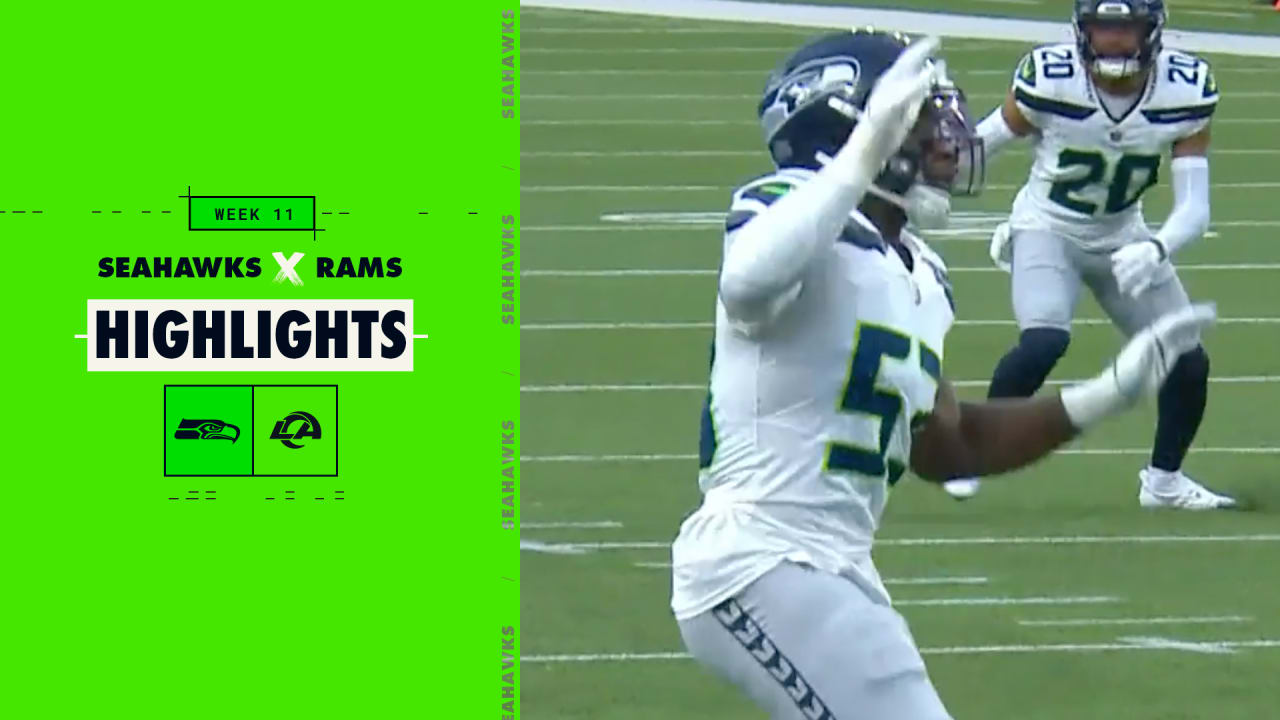 2023 Week 11 Seahawks at Rams Boye Mafe Breaks Up Matthew Stafford's Pass Highlight