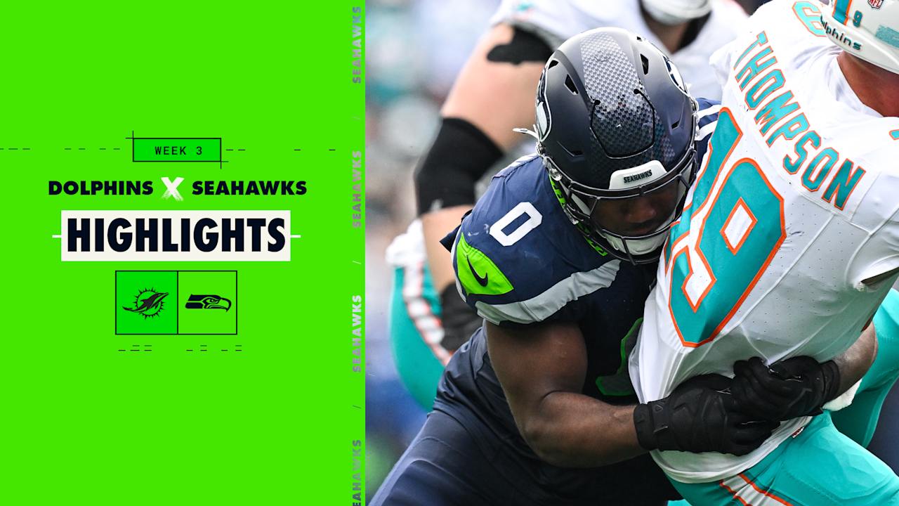 Tyrel Dodson Sacks Skylar Thompson Highlight - 2024 Week 3 Seahawks vs. Dolphins