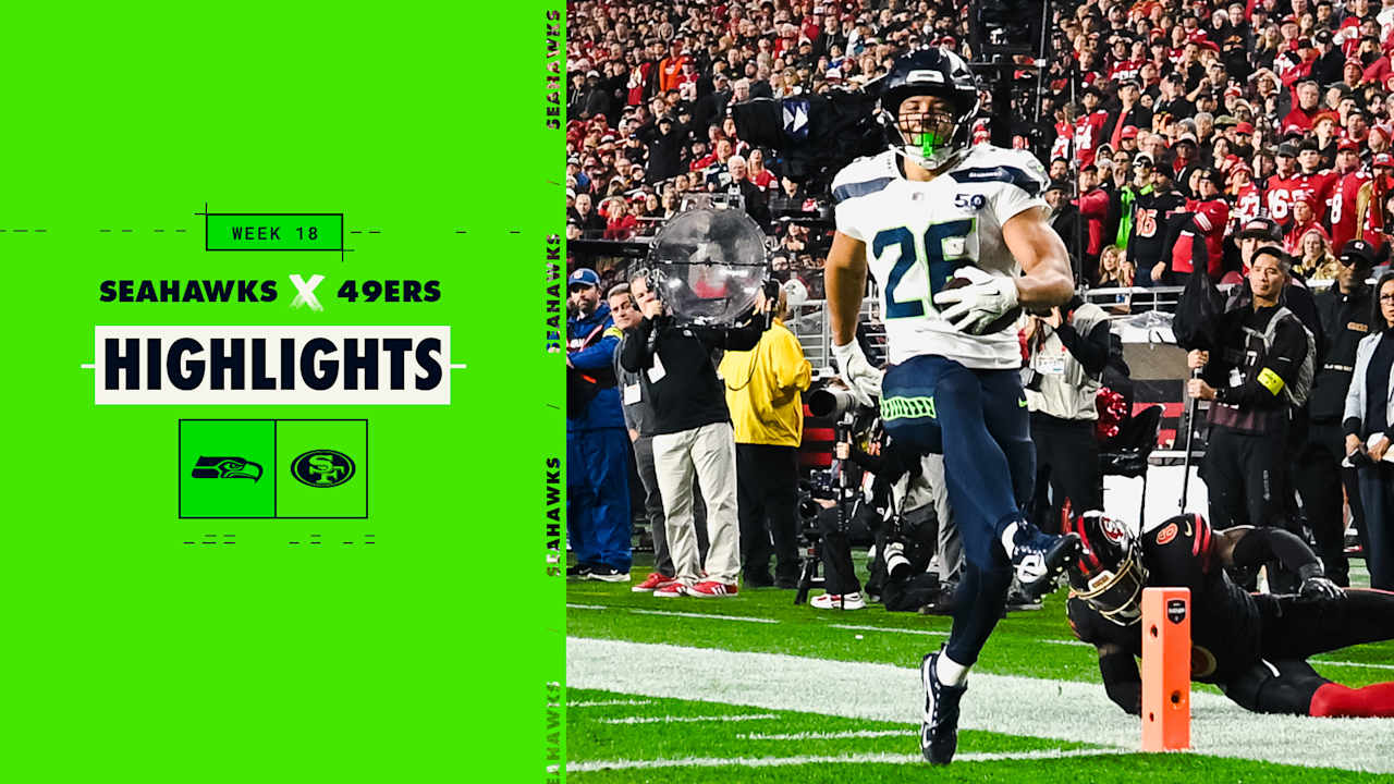 Zach Charbonnet Breaks Away On 27-Yard TD Run Highlight - 2025 Week 18 ...