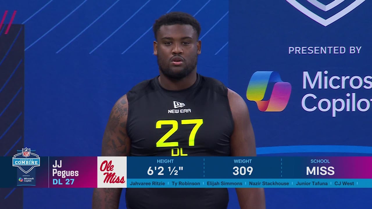 Ole Miss Defensive Tackle JJ Pegues 40-Yard Dash - 2025 NFL Combine