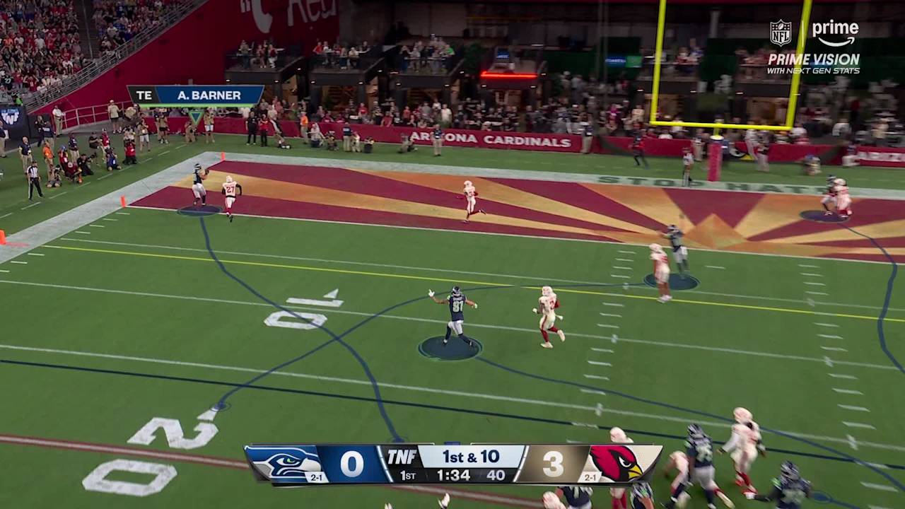 AJ Barner's 16-Yard TD Is Highlighted By 'TNF' Prime Vision Highlight ...