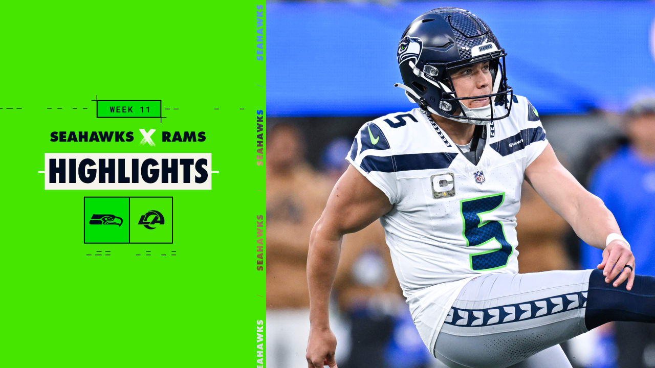 2023 Week 11 Seahawks at Rams Jason Myers Makes 52-Yard Field Goal ...
