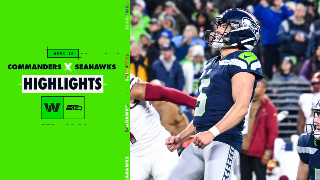 2023 Week 10 Seahawks vs. Commanders Jason Myers Makes Game-Winning ...