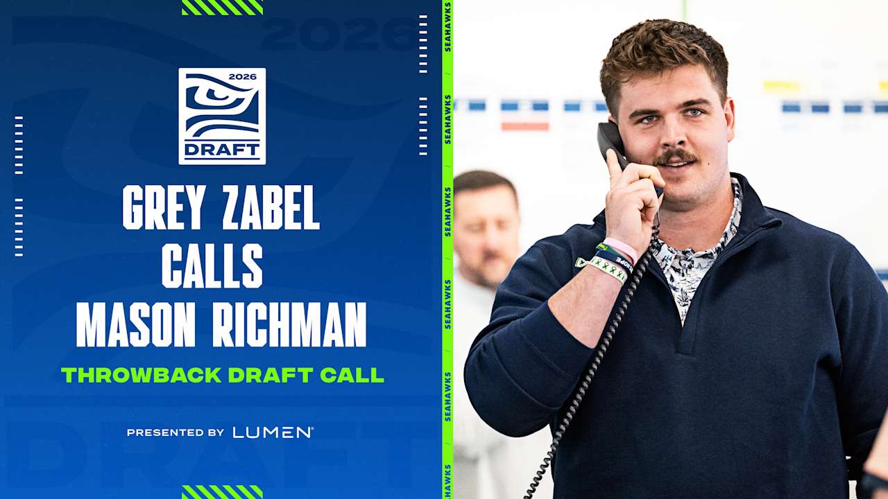 Mason Richman Gets The Draft Call From Grey Zabel | Seahawks Throwback ...