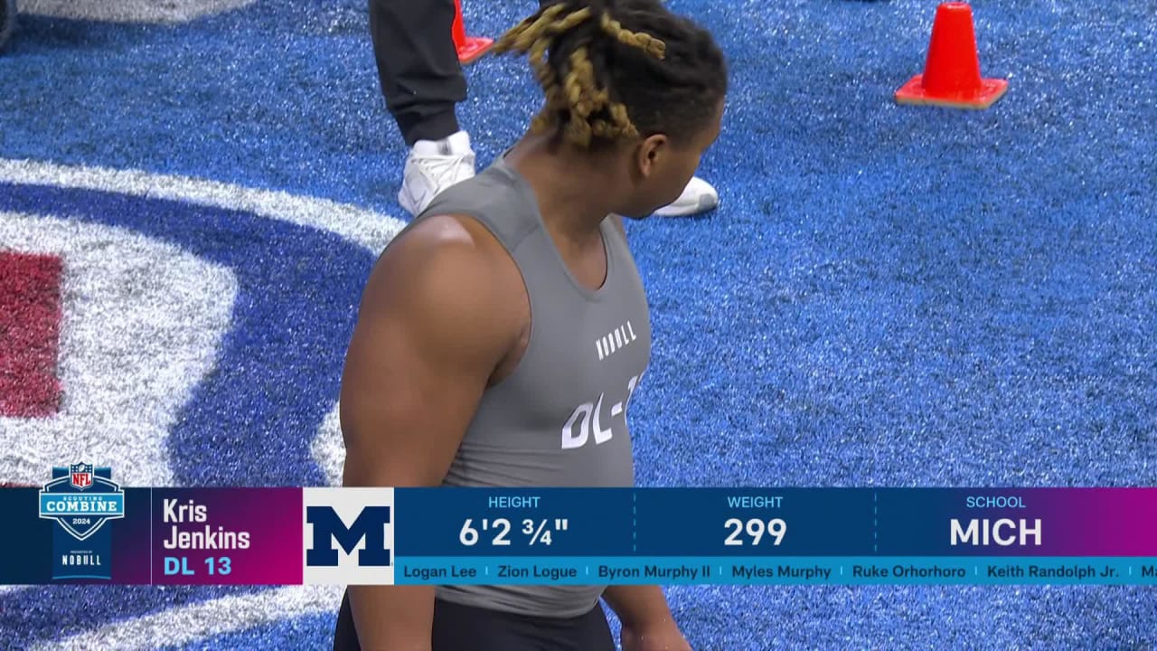 Michigan Defensive Lineman Kris Jenkins' 2024 NFL Scouting Combine Workout