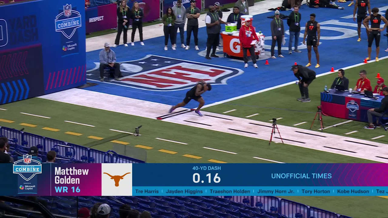 Texas Wide Receiver Matthew Golden Runs 4.29 40-Yard Dash - 2025 NFL ...