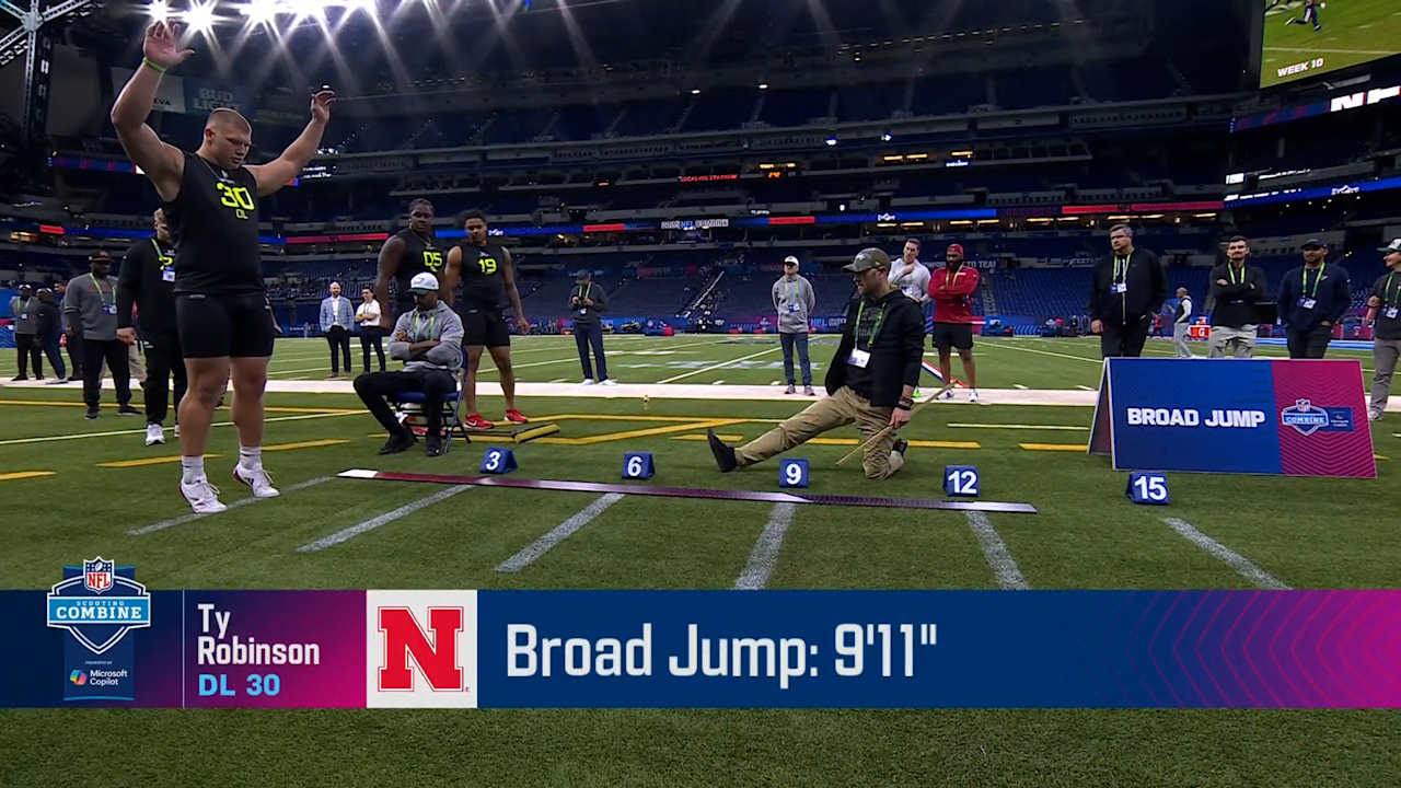Top DL Broad and Vertical Jumps - 2025 NFL Combine