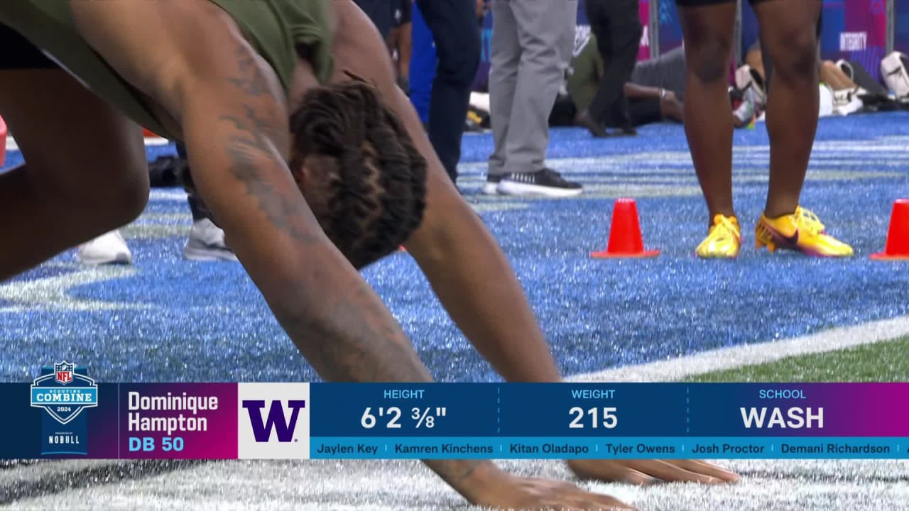 University Of Washington Safety Dominique Hampton Runs 40-Yard Dash At ...
