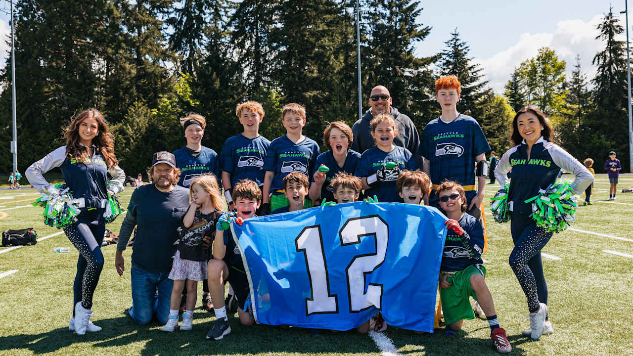 PHOTOS: Seahawks Visit Three Flag Football Locations