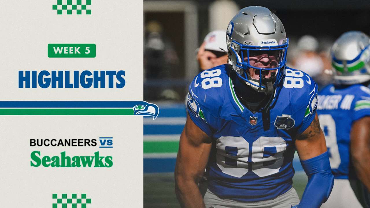 AJ Barner Absorbs Hit After 11-Yard Catch In The Red Zone Highlight ...