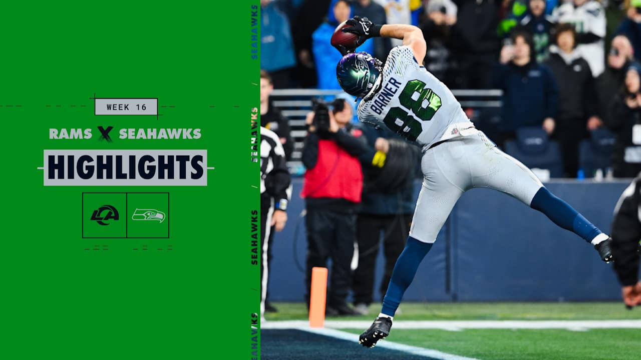 AJ Barner Hauls In A 26-Yard TD From Sam Darnold Highlight - 2025 Week ...