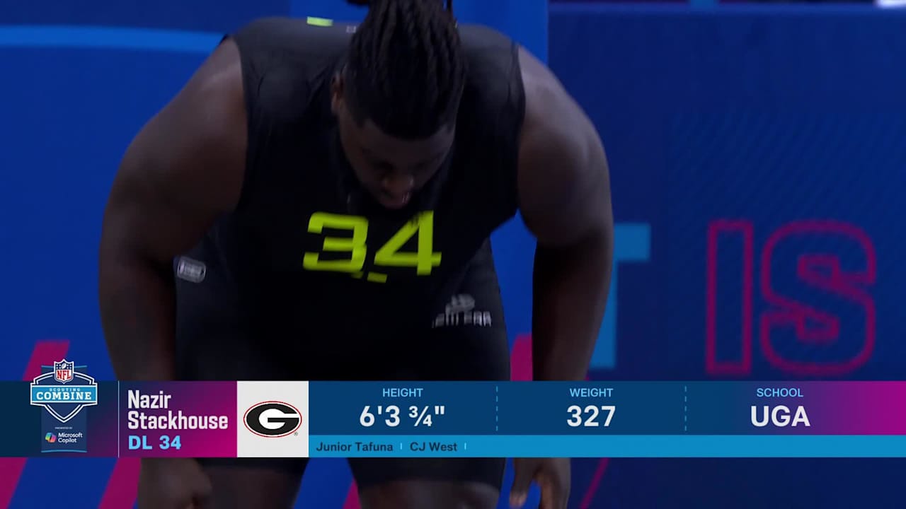 Georgia Defensive Tackle Nazir Stackhouse 40-Yard Dash - 2025 NFL Combine
